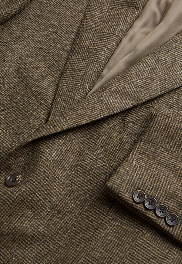Men's Signature Parquet Paul Jacket in Olive - Paul Stuart