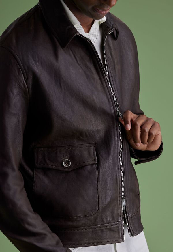 Leather Bomber Jacket