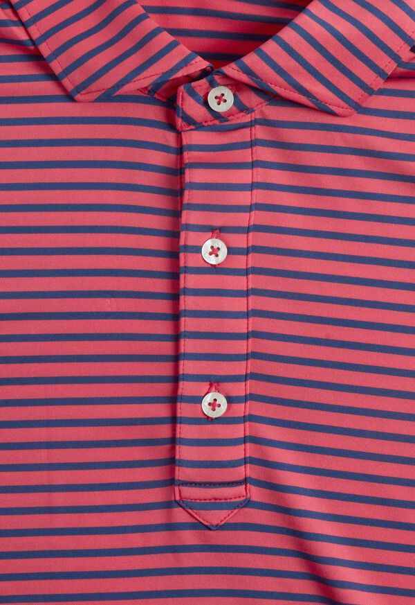 Two Color Stripe Performance Polo