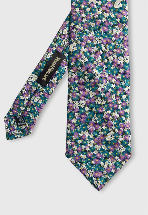 Printed Silk Spring Floral Tie