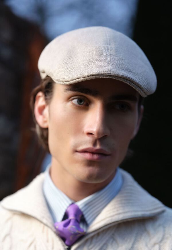 Linen Hopsack Ivy Cap